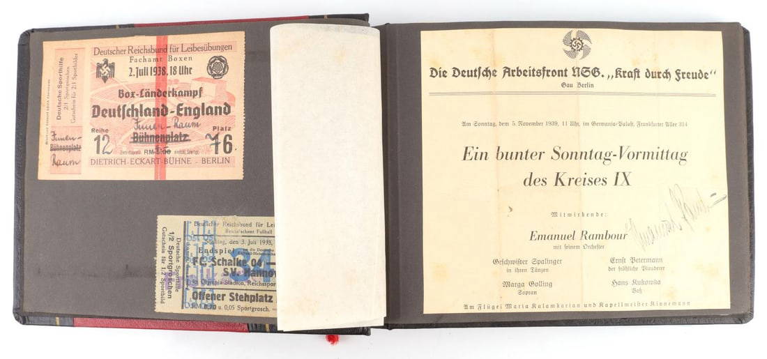 Wwii German Reich Famous Signatures Scrapbook Auction