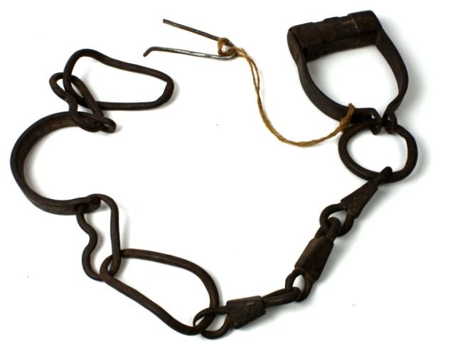 Iron Slave Shackles Civil War Era