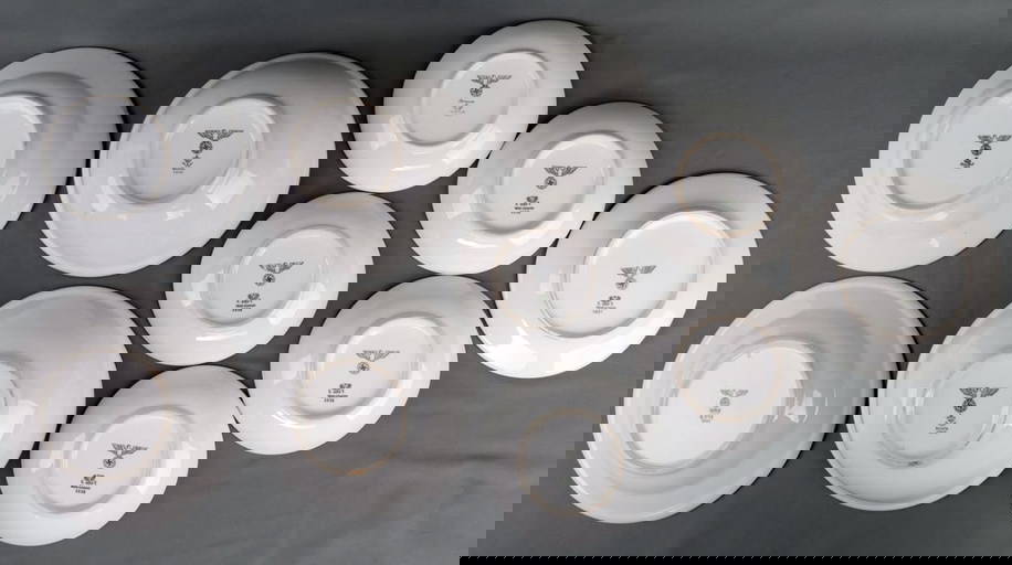10 Wwii German Reich Nsdap Porcelain Plate & Bowls
