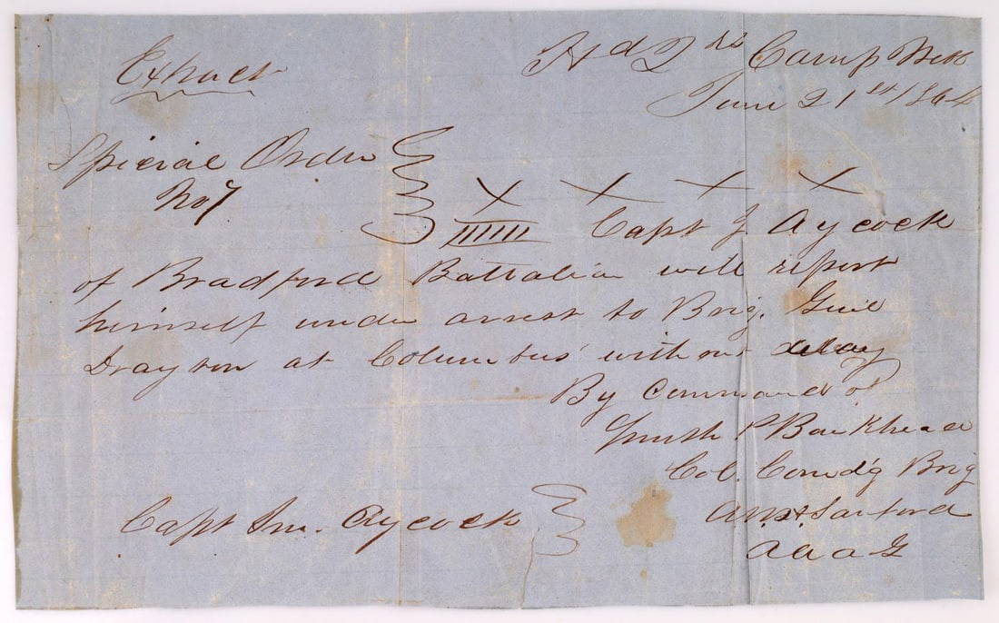 Capt. John Aycock Bradford Brigade Texas Rangers Auction