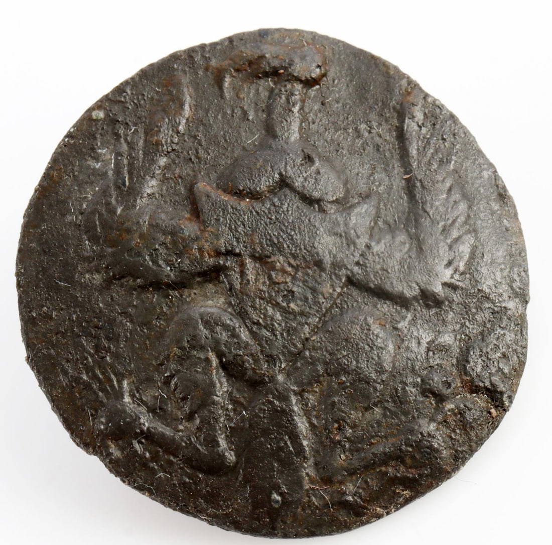 Revolutionary War Button Upraised Wings Pewter Auction