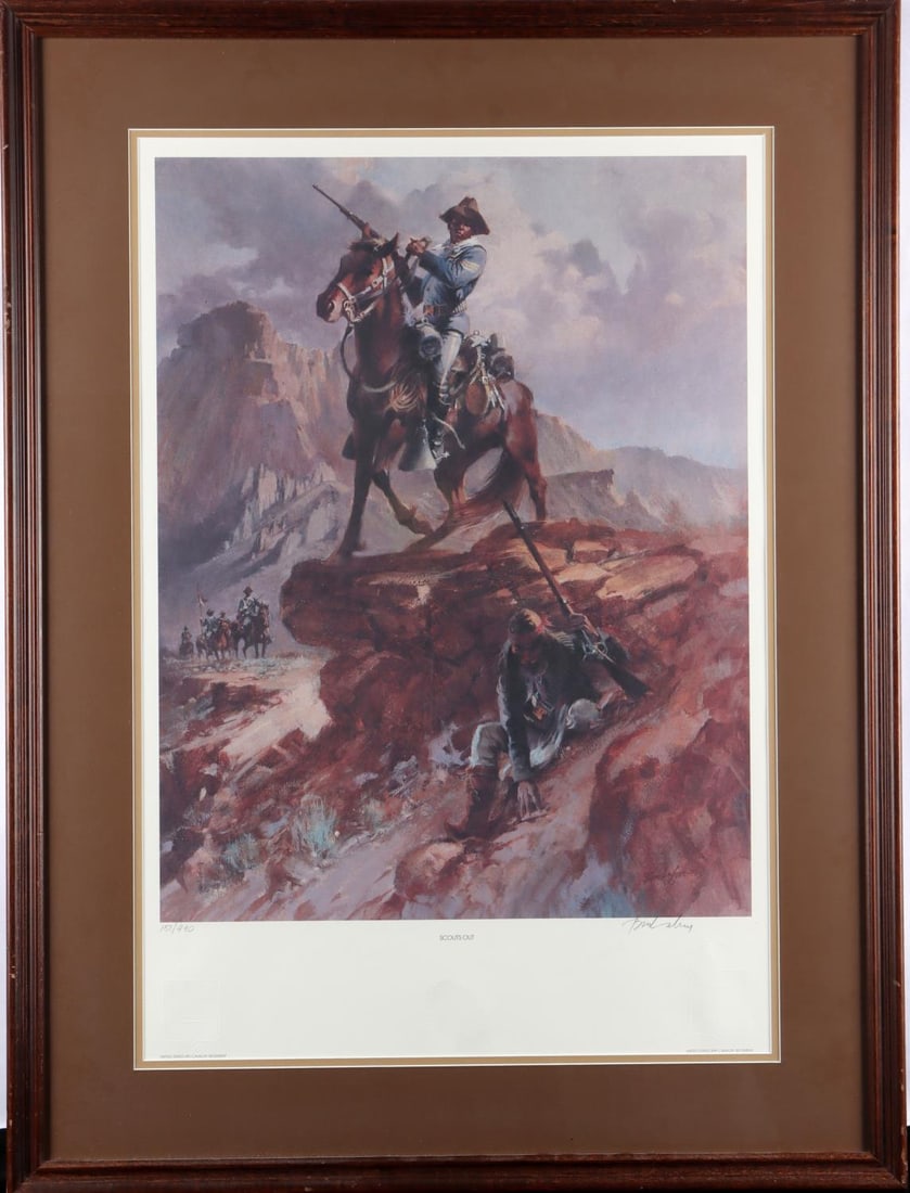 Lee Brubaker Buffalow Soldier Scouts Out Print