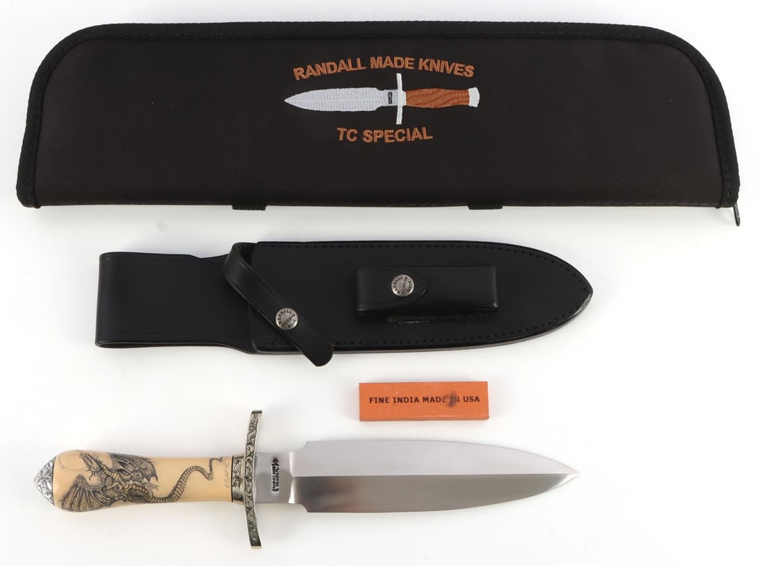 Randall Made Clinton Special Scrimshaw Dagger Auction