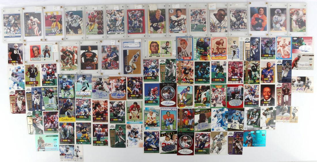 Lot Of 104 Signed Nfl Player Cards Auction