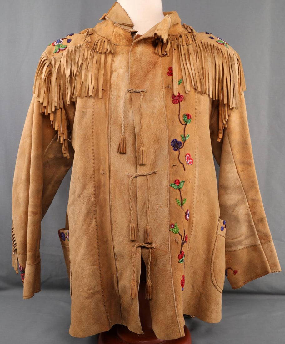 Pawnee Bill Wild West Show Cree Beaded Jacket Auction