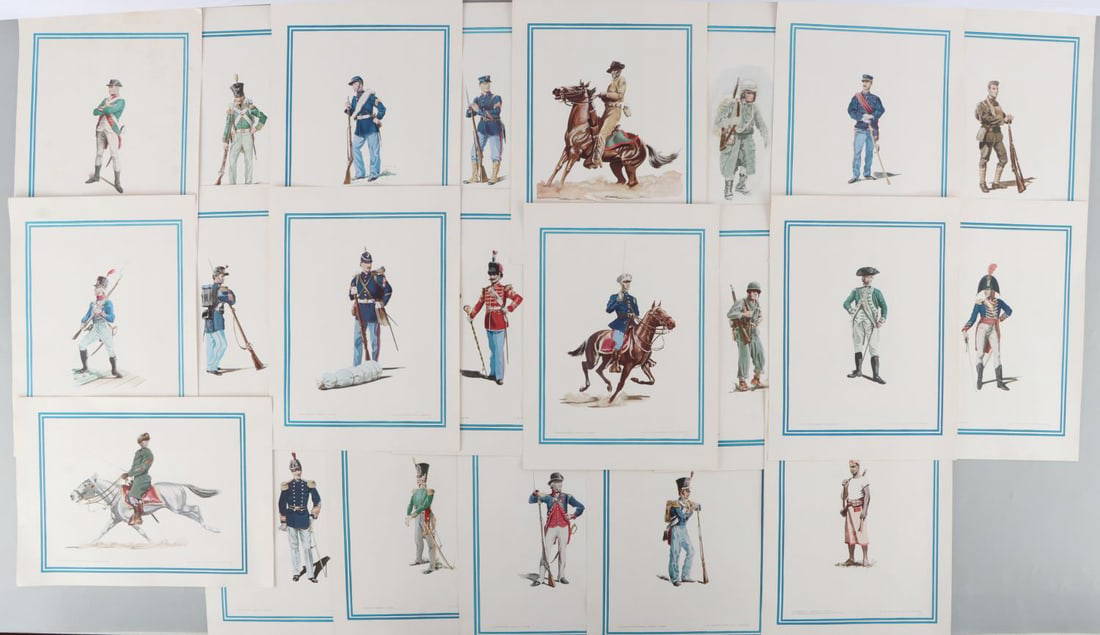 Us Marine Corps Uniform History Lithograph Lot 22 Auction