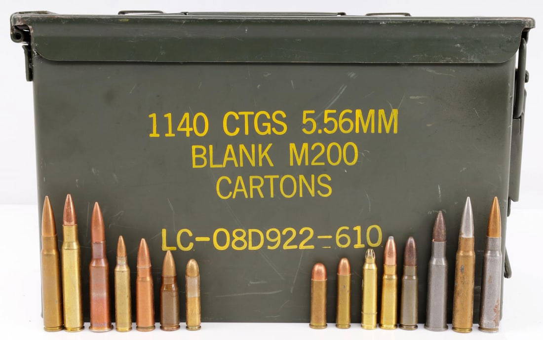 Large Box Full Of Wwii & Post War Rifle Ammunition Auction