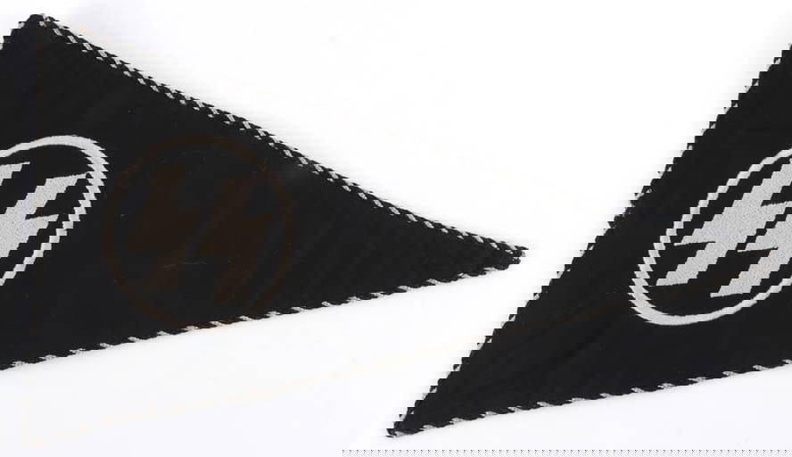 Wwii German Reich Waffen Ss Runes Car Pennant Flag