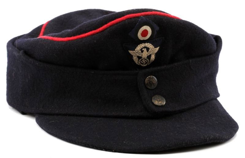 WWII GERMAN M1943 FIRE POLICE FIELD CAP