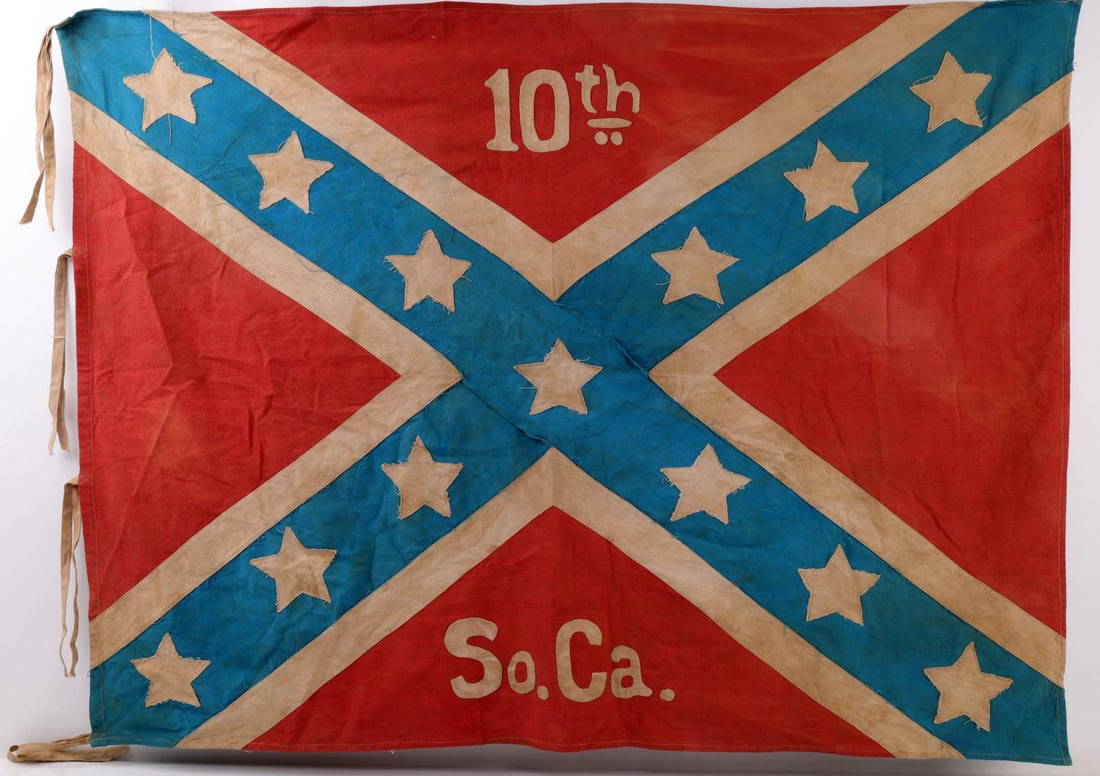 Confederate Flag 10th South Carolina Infantry Auction