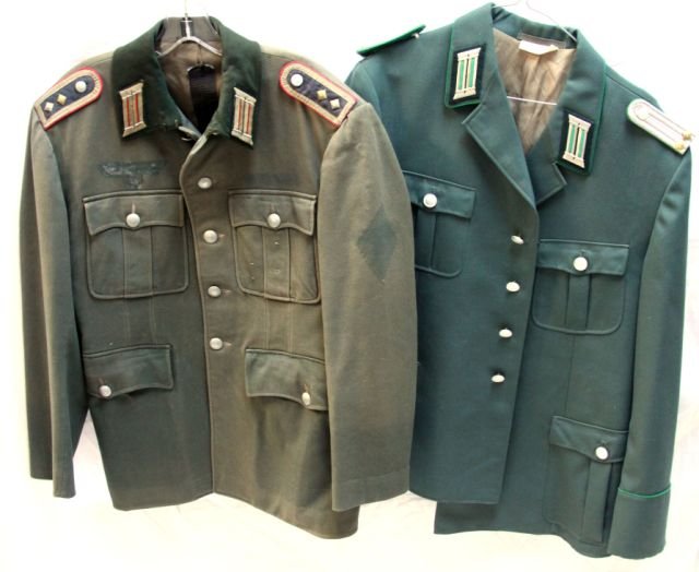 WWII GERMAN OFFICER TUNIC & EAST GERMAN TUNIC