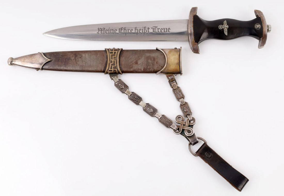 Wwii German Third Reich Ss Dagger With Chain Auction