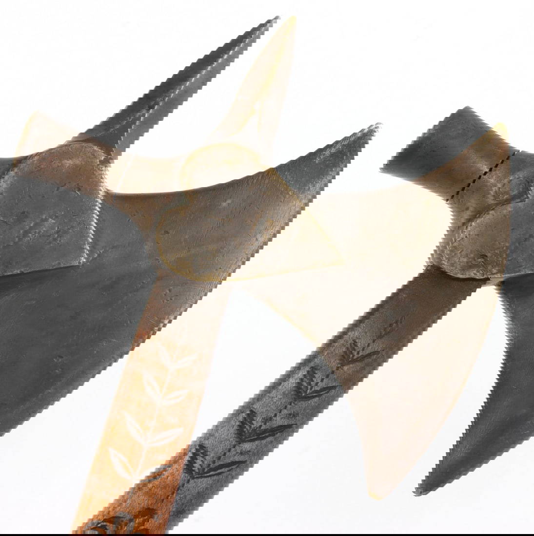 18th C French Indian Trade Tomahawk Beaver Carving Auction