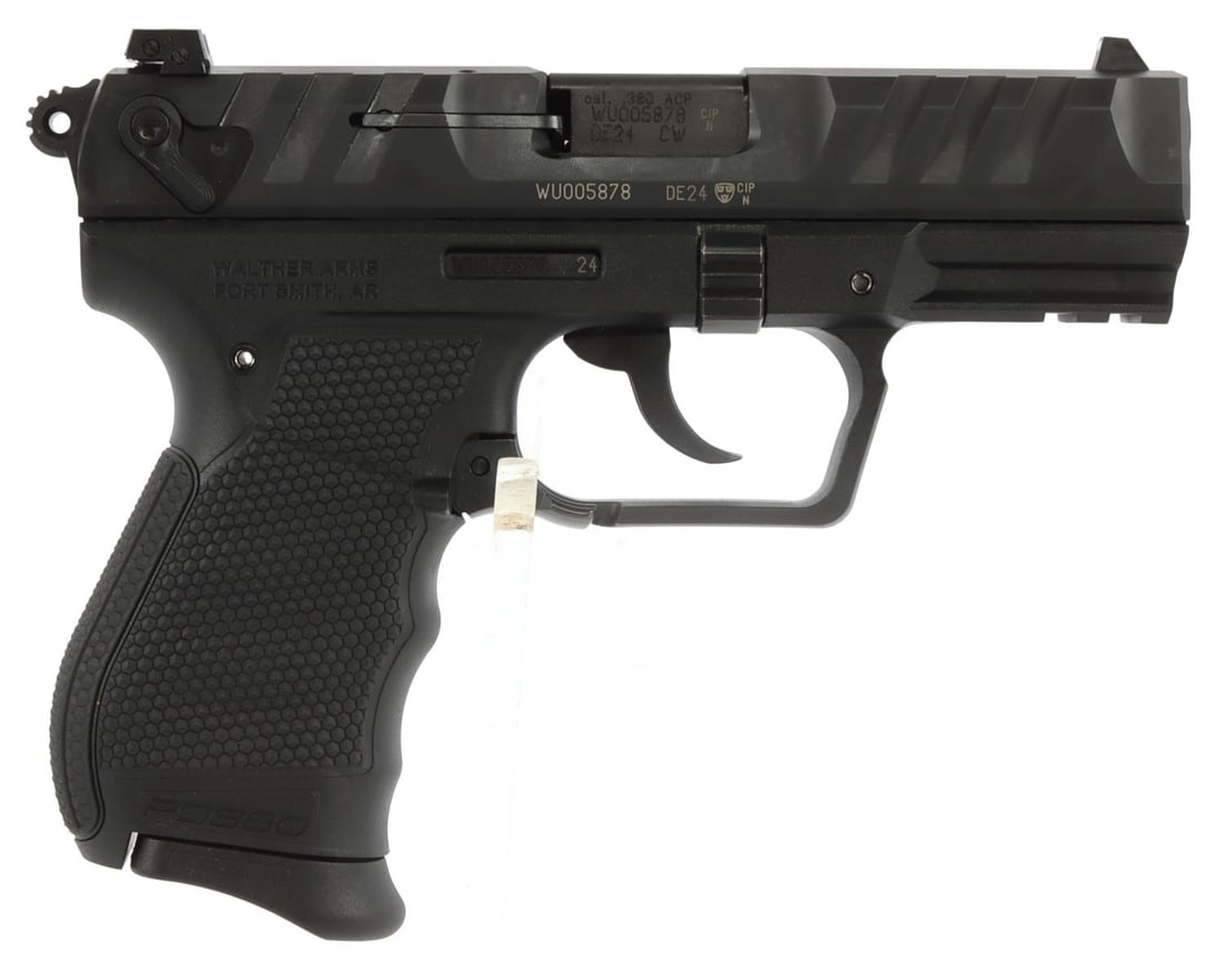 Walther Pd380 .380 Acp Semi Auto Pistol Black Nib Auction