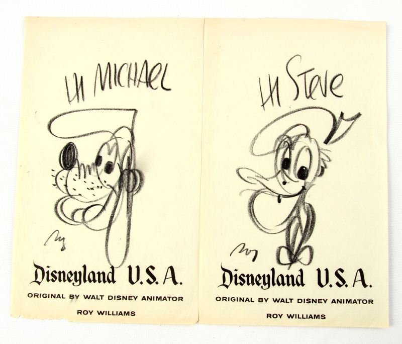 Disney's Roy Williams Original Disneyland Drawings