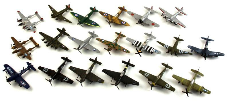 19 SMALL MODEL DIE CAST METAL AIRPLANES