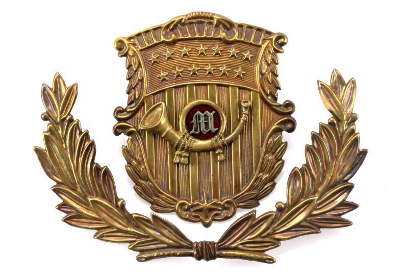 CIVIL WAR MARINE SHAKO PLATE HELMET INSIGNIA