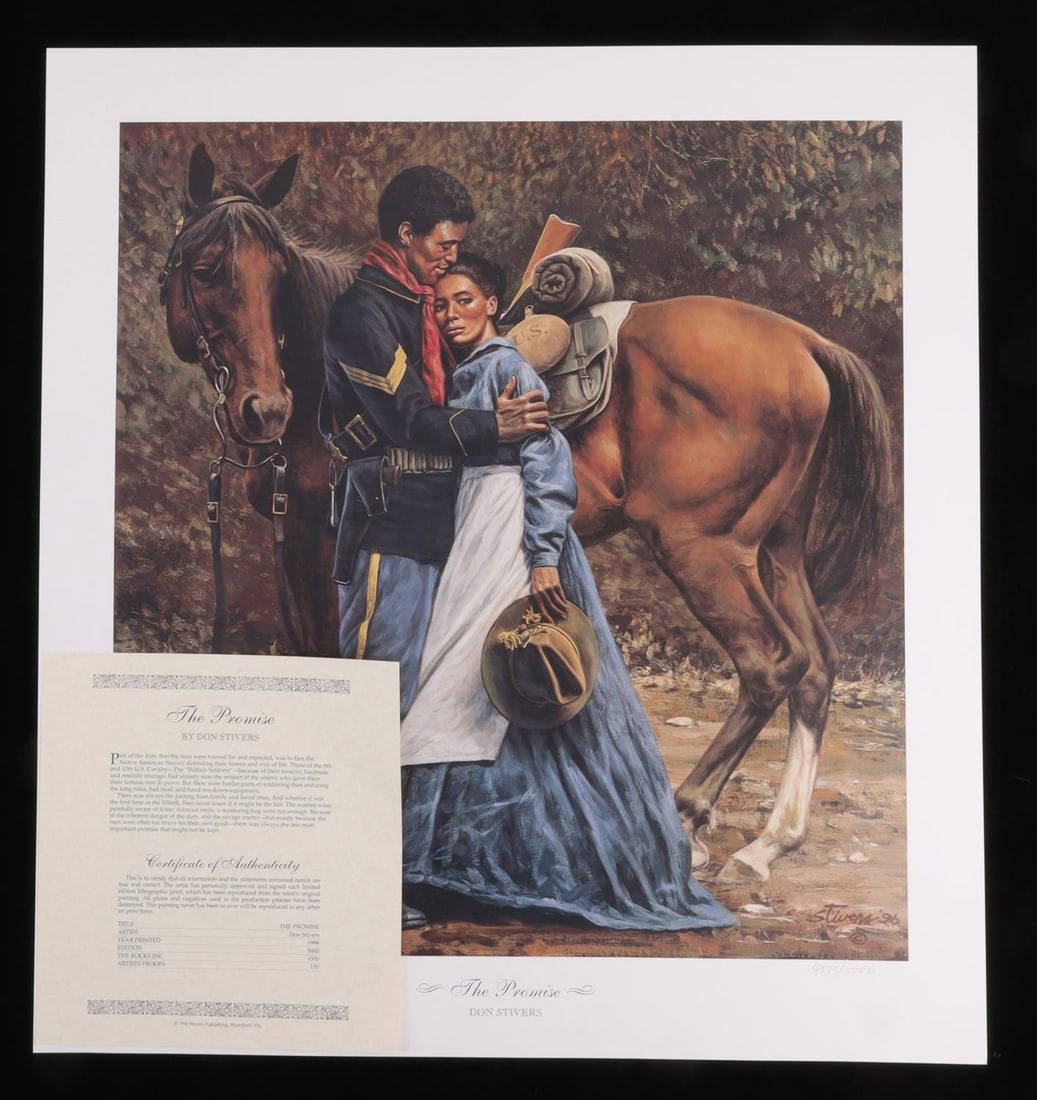 Don Stivers Civil War Print The Promise Coa Auction