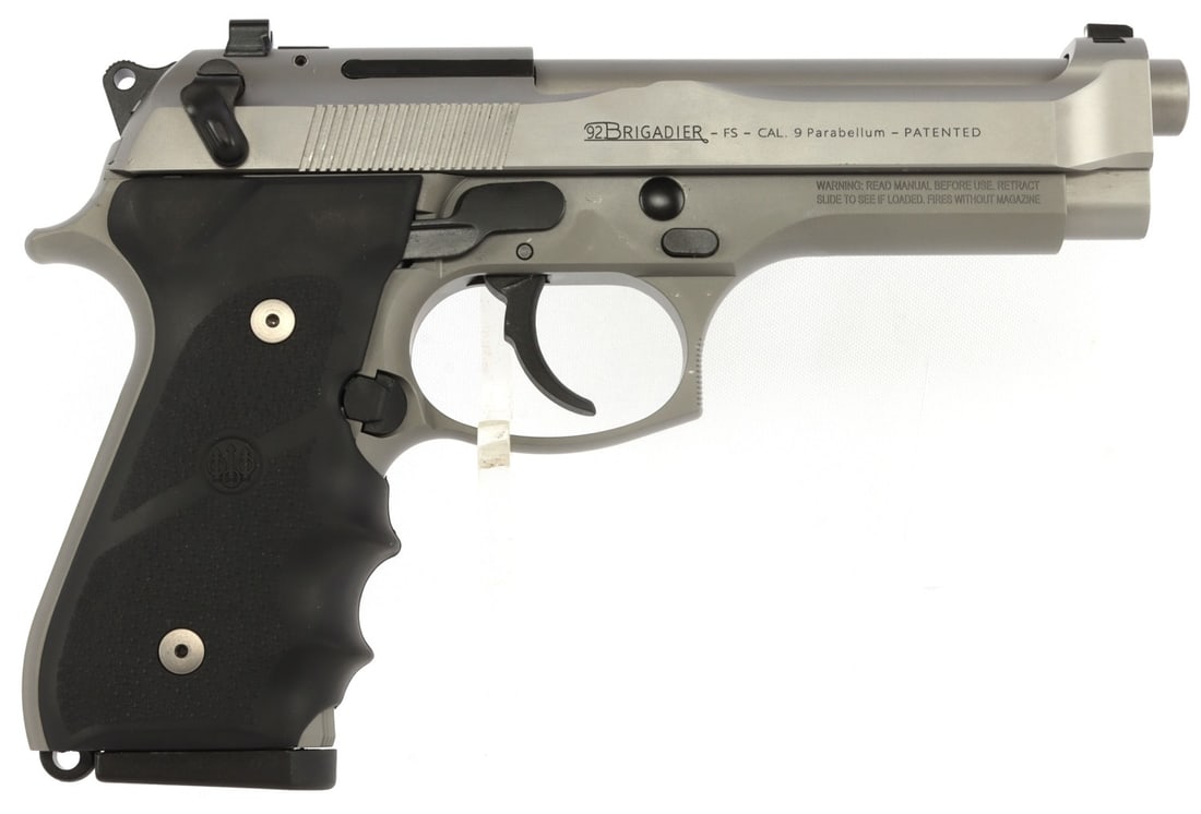 Beretta 92 Fs Brigadier Inox 9mm Da/sa Pistol Nib Auction