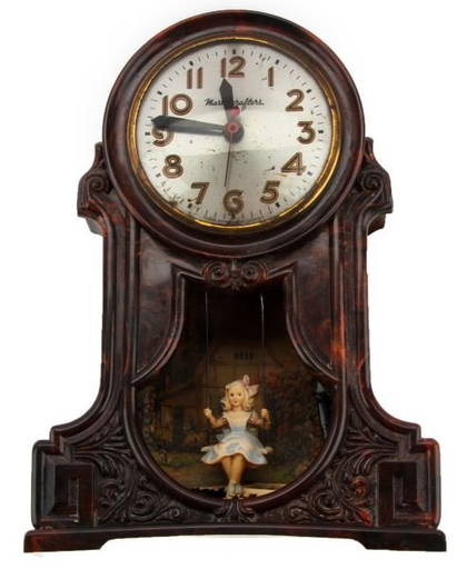 Mastercrafters Bakelite Swinging Girl Clock