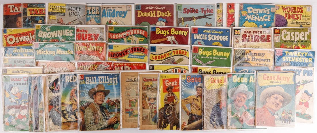 Lot Of 50 Dell 10 Cent Comic Books Big Variety Auction