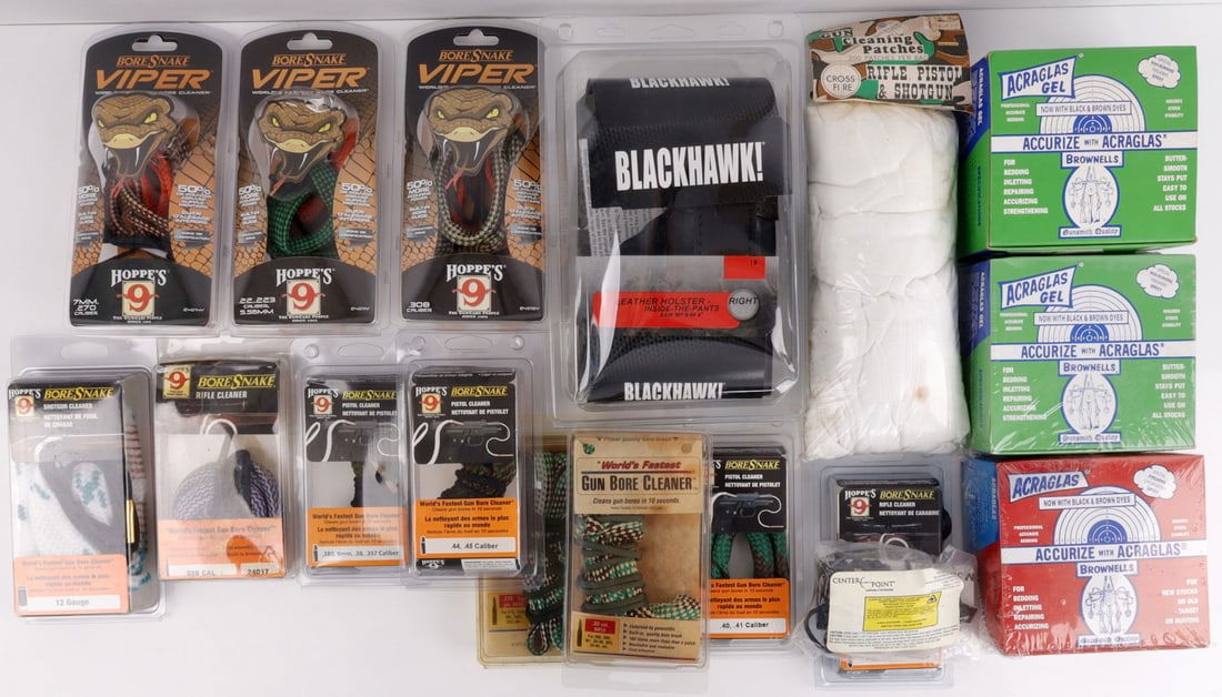 Assorted Firearm Accessory Lot Bore Snakes Etc Auction