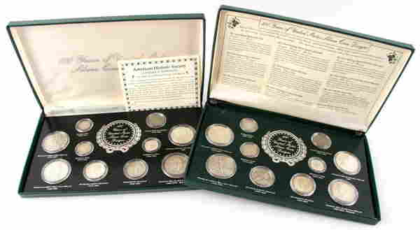 2 SETS OF 100 YEARS OF U.S. SILVER COIN DESIGNS