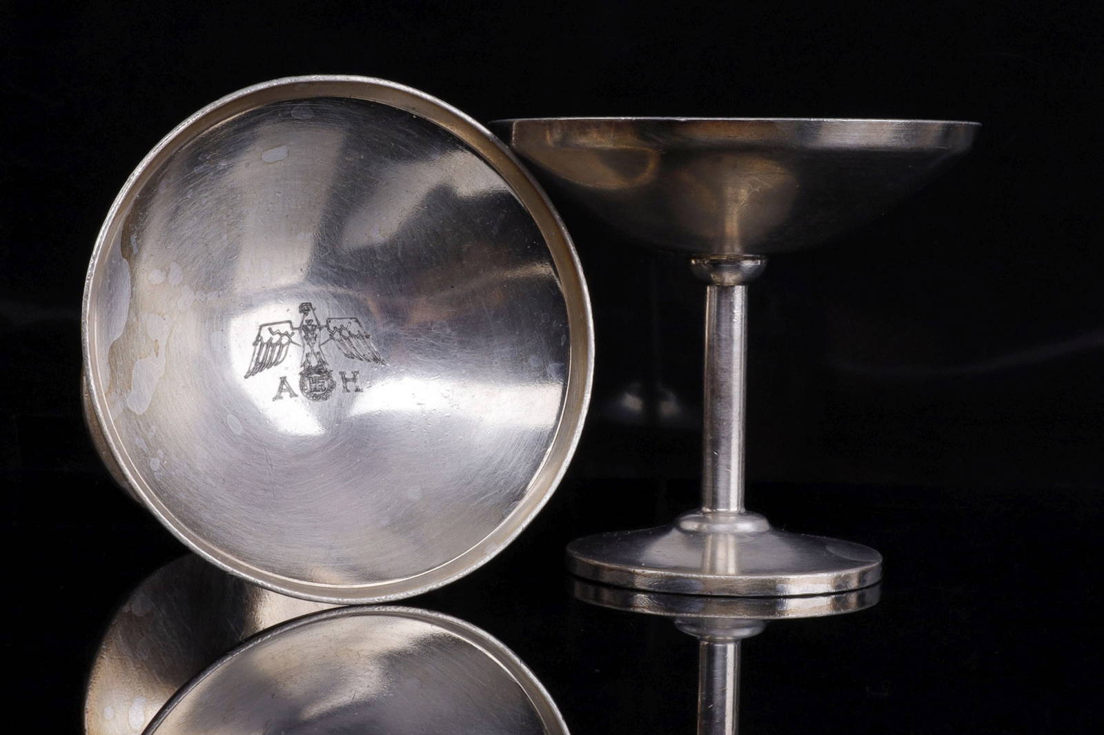 Pair Of Wwii German Adolf Hitler Cups Auction
