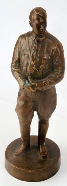 SMALL BRASS HITLER STATUE