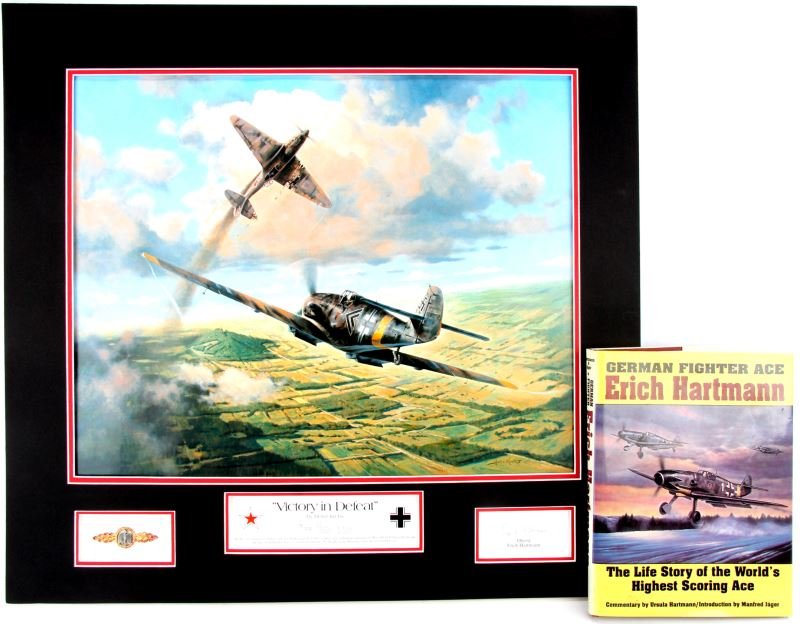 ERICH HARTMANN SIGNED PRINT AND BOOK