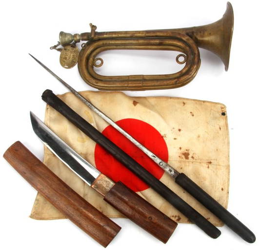 Wwii Japanese Tanto Bugle Swagger Stick Bring Back