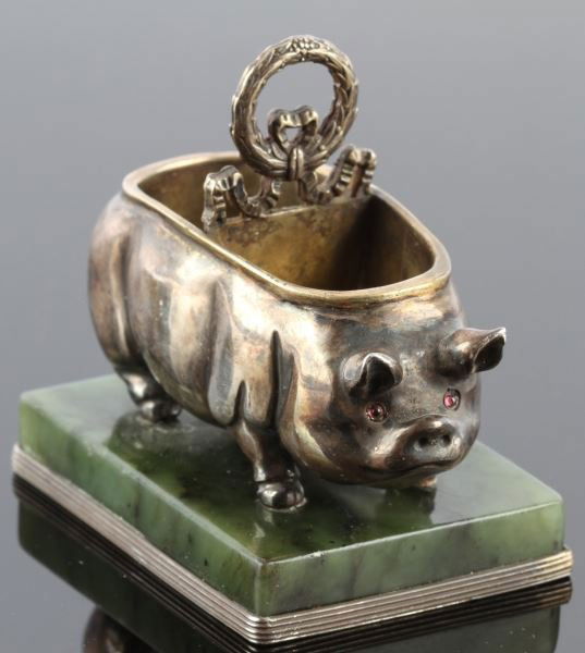 JULIAN RAPPAPORT RUSSIAN PIG SALT CELLAR