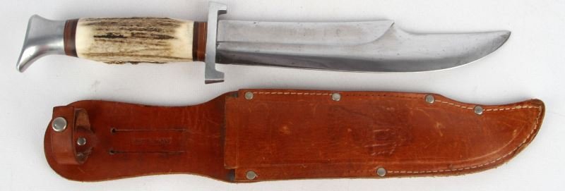 COMPASS BRAND STAG HANDLE KNIFE MADE IN GERMANY