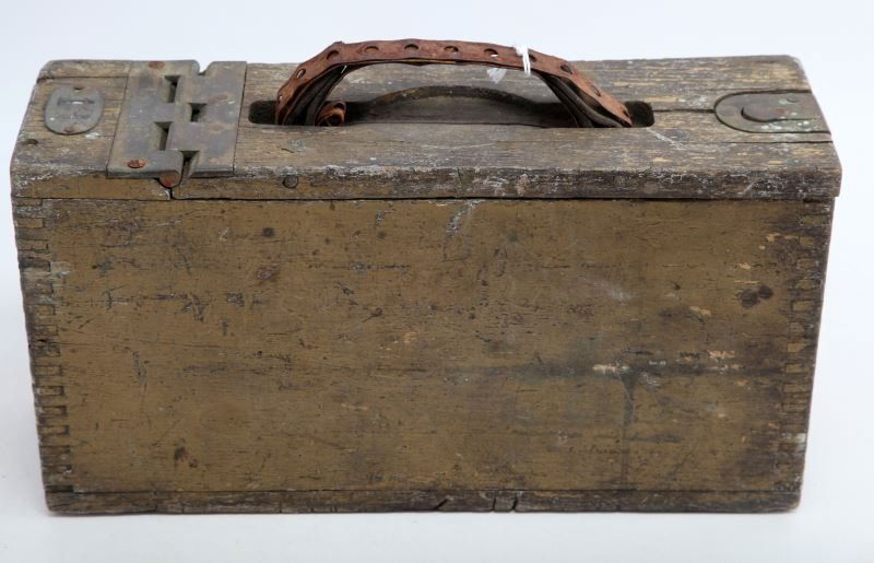 Us 1917 Browning Wooden Ammo Box For Machine Gun