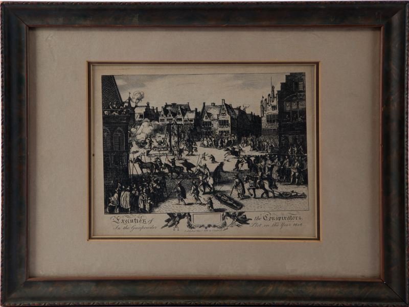 GUNPOWDER TREASON EXECUTION ETCHING 1795