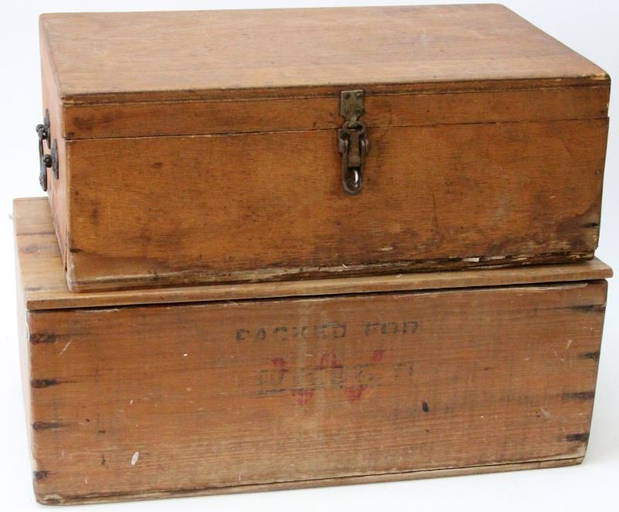 Two Early 20th C. Antique Storage Boxes Wilson