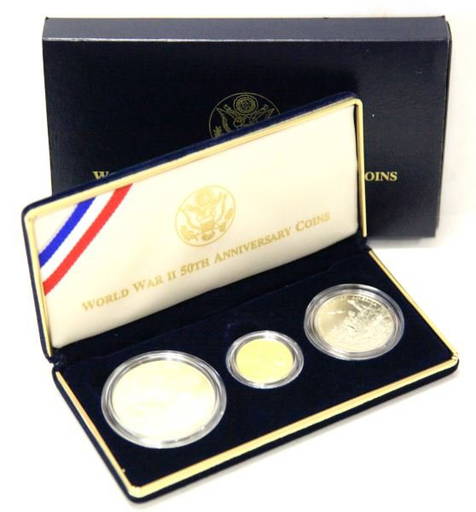 WORLD WAR II 50TH ANNIVERSARY COMMEMORATIVE 3 COIN - Mar 15, 2014 ...