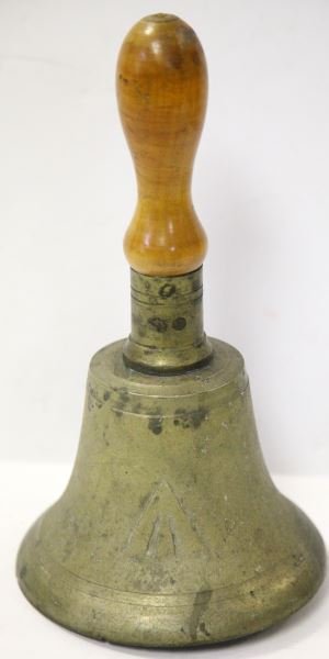 WWII "BROAD ARROW" BRASS BELL MARKED "FIDDIAN"
