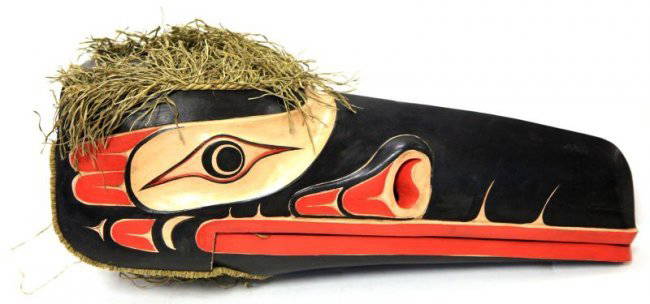 Pacific Northwest Coast Indian Raven Clacker Mask