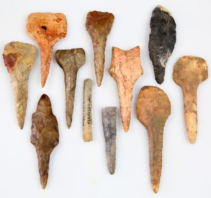 11 ARCHAIC & WOODLAND PERIOD LITHIC AL. TN. DRILLS