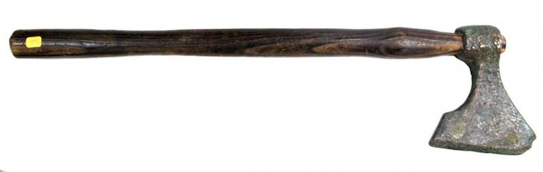 FORGED COPPER NATIVE AMERICAN BATTLE AXE