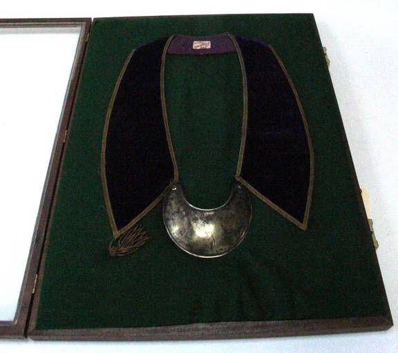 Hudson Bay Ceremonial Sash With Silver Gorget