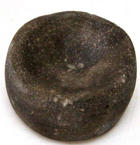 Thick Grey Discoidal Game Stone Native American