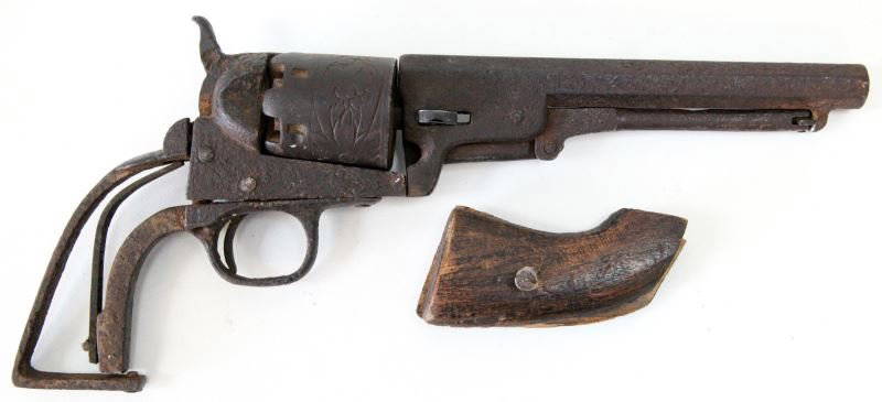 Dug Relic Revolver With Receipt From Gettysburg