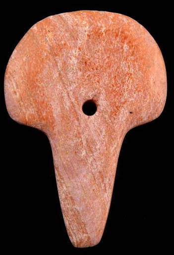 Native American Artifact Pipestone Spade Gorget