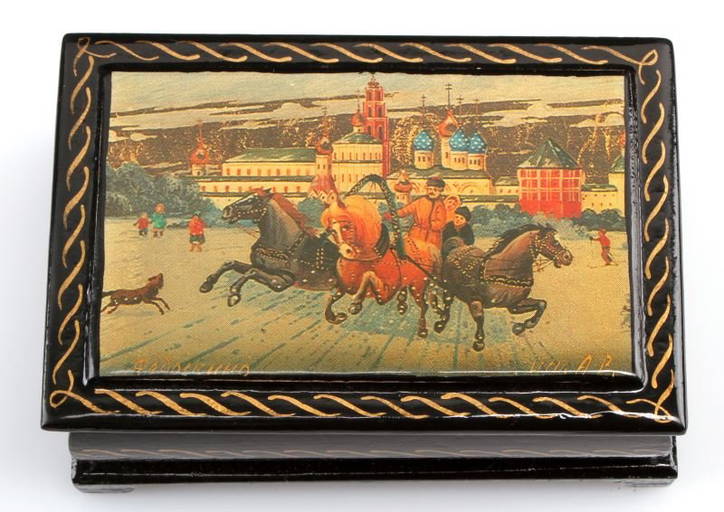 Vintage Russian Lacquer Box Signed By Pedockuho