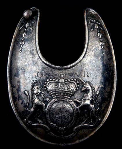 18th C British Silver Gorget King George