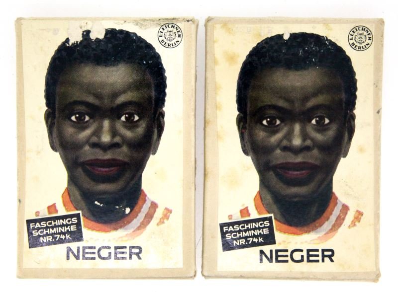 German Made Neger Cake Makeup Kit Lot Of Two