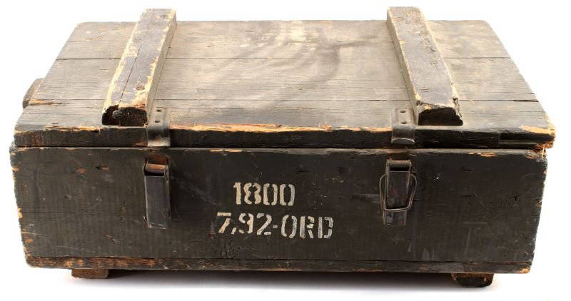 Wwii German 7.92 Ammunition Ammo Wooden Box