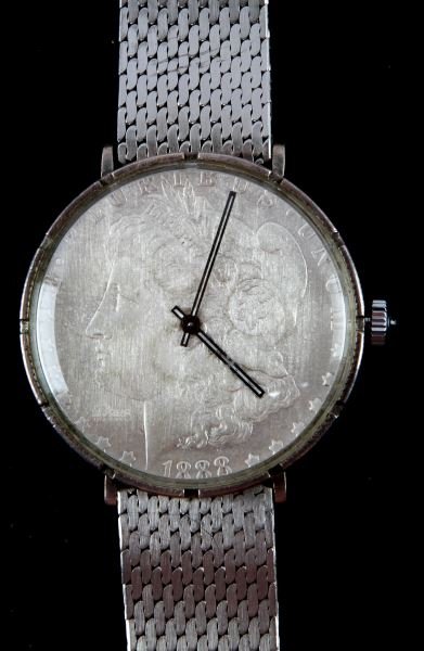 Vintage Le Jour Watch With 1888 Morgan Dollar